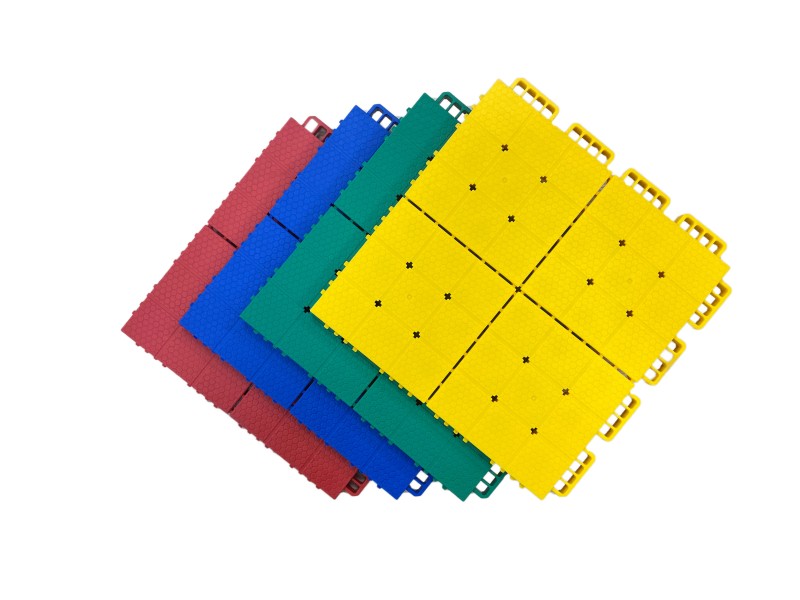 Plastic Interlocking Sports Tiles for Outdoor Courts | Lanshuo